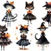 Halloween Kitten Png Bundle Spooky Cat Lover Clipart Fall - Etsy