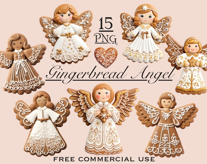 Gingerbread Angel Clipart, Christmas Angel Png, Christmas Clipart ...