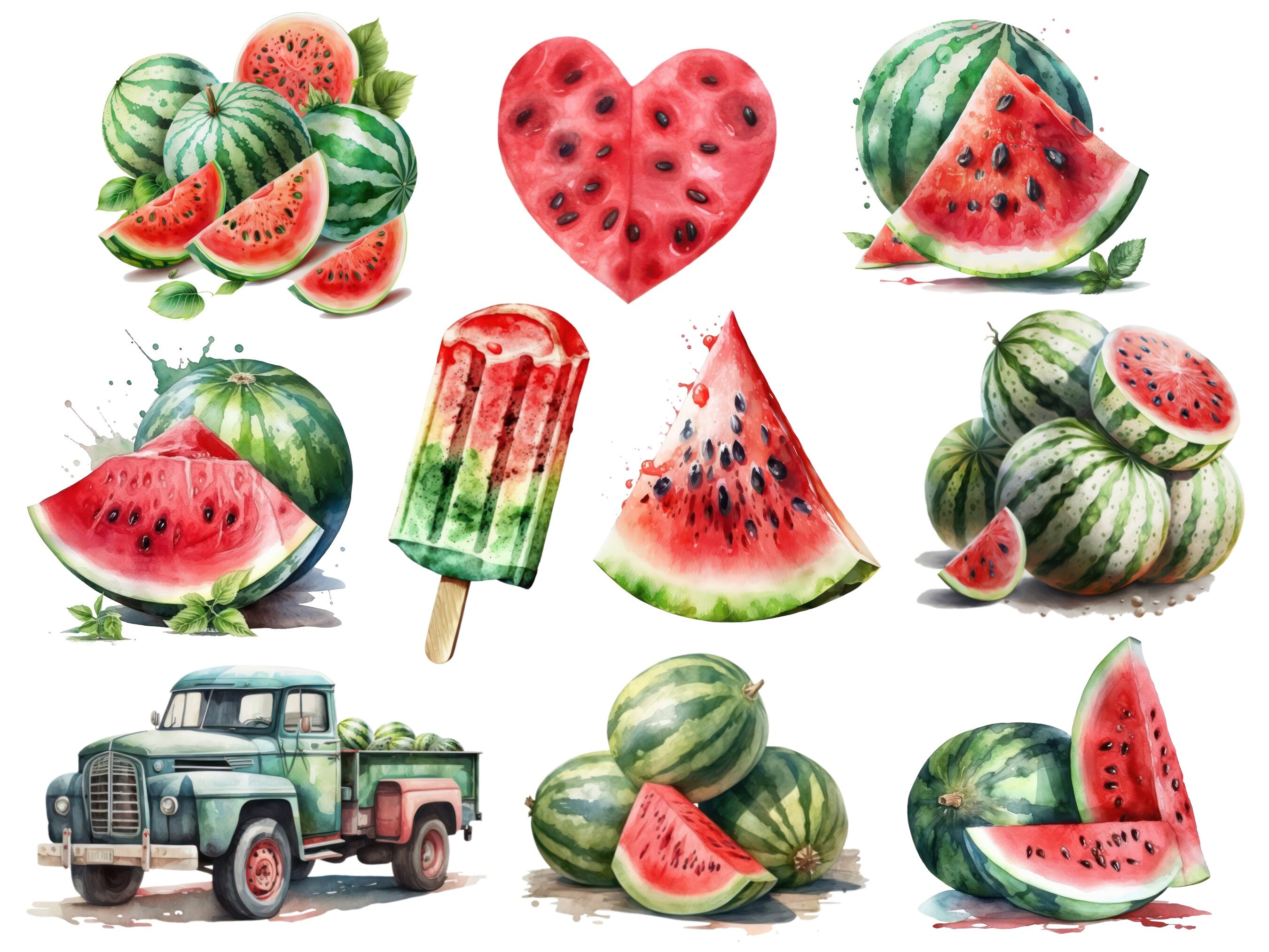 Watermelon Clipart, I Love Summer Png, Watermelon Slice Png, Watermelon ...
