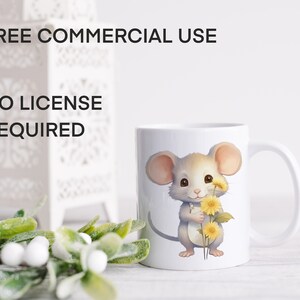 Cute Mouse PNG Bundle, Baby Animals Png, Mouse Watercolor Clipart ...