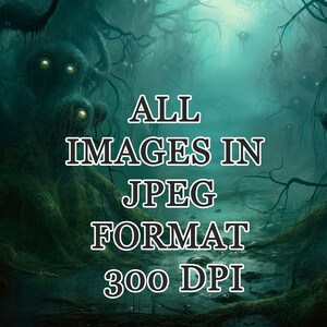Scary Swamp Clipart, Marsh Monster Clipart, Dark Forest Art, Dark ...