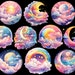 Rainbow Magic Moon Sky Clipart, Colorful Celestial Fantasy Png Images ...