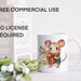 Fairytale Mouse PNG Bundle, Mouse Watercolor Clipart, Watercolor ...