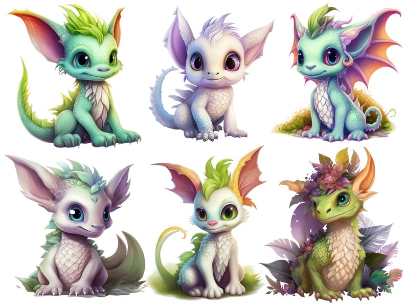 Magic Creatures Clipart, Fantasy Mythical Animal, Fairy Cute Beings ...