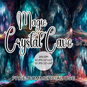 Crystal Cave Clipart, Fantasy Crystals and Stones Magic Lands Images ...