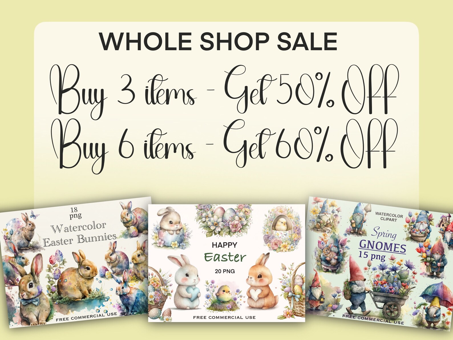 Christian Easter PNG Bundle, Watercolor Easter Clipart, Spring Clipart ...