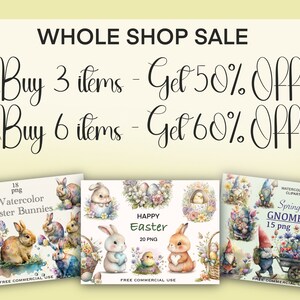 Christian Easter PNG Bundle, Watercolor Easter Clipart, Spring Clipart ...