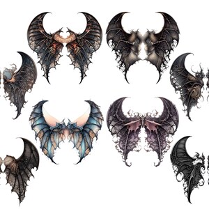 Gothic Bat Wings Clipart, Victorian Dark Aesthetic Vampire Png ...