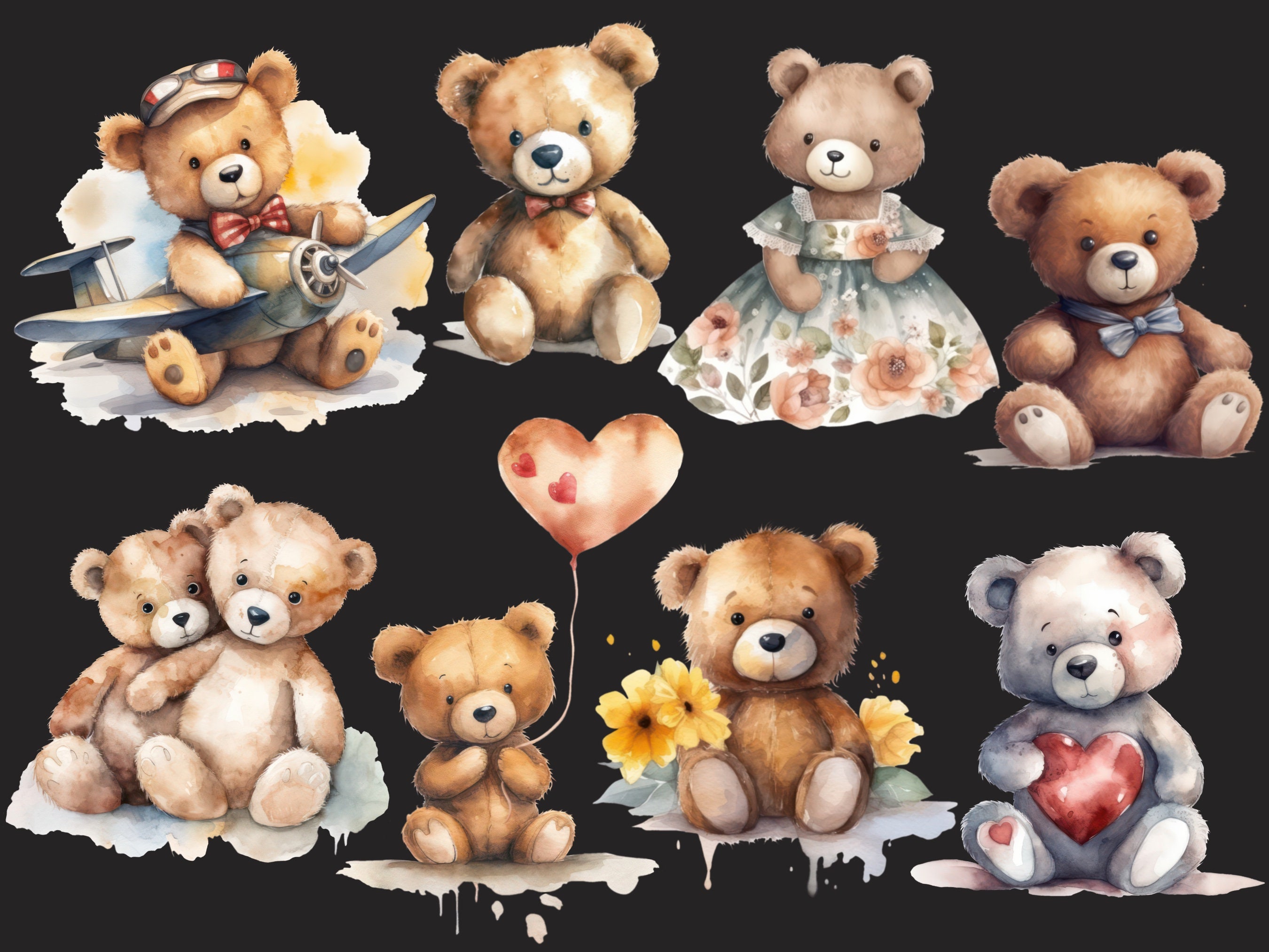 Cute Teddy Bear Clipart, Teddy Bear Png, Teddy Bear Clip Art ...
