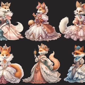 Fox Princess Png, Fox Fantasy Clipart, Cute Fox Png, Fox Graphic ...