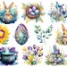 Watercolor Ostara Spring Equinox PNG Bundle, Eostre Spiritual Clipart ...