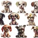 Zombie Dog Toy Clipart, Funny Halloween Plush Zombies Puppy Png Bundle ...