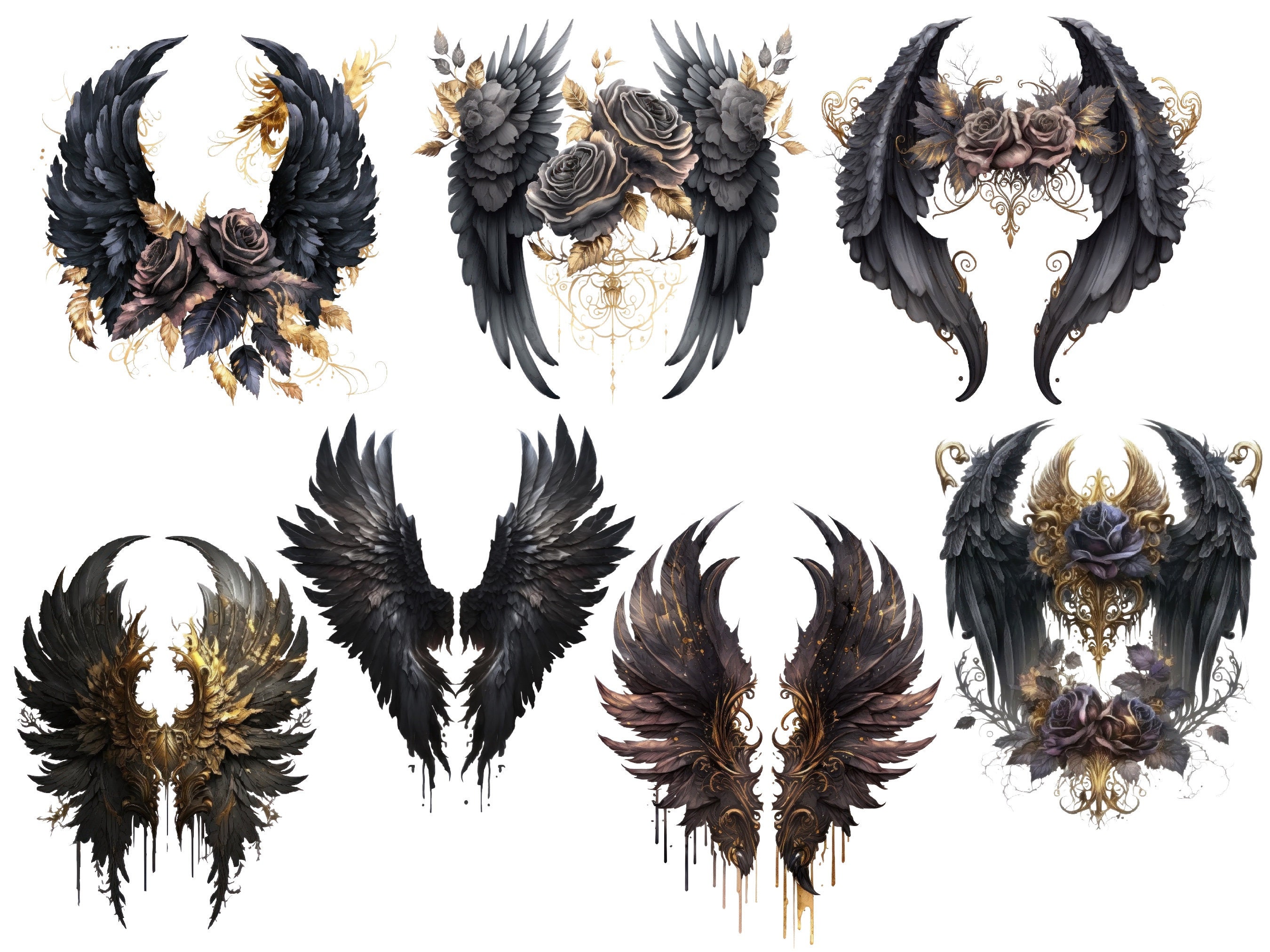 Dark Angel Wings Tattoo