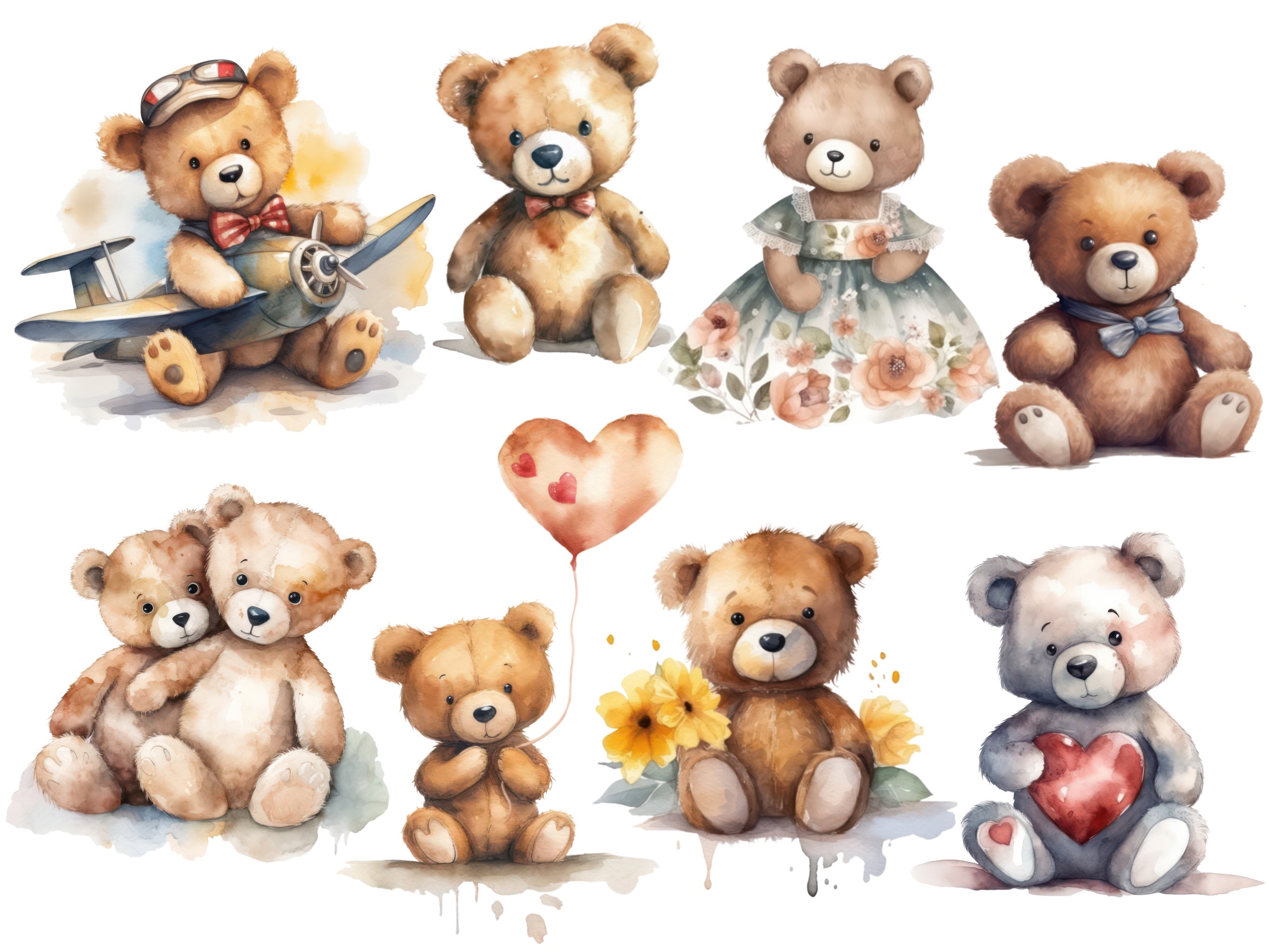 Cute Teddy Bear Clipart Teddy Bear Png Teddy Bear Clip Art - Etsy Australia
