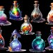 Magic Potion Clipart, Witch & Wizard Fantasy Apothecary Bottles ...
