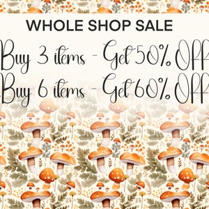 Mushroom Forest Seamless Pattern Bundle, Mushrooms Patterns, Seamless ...