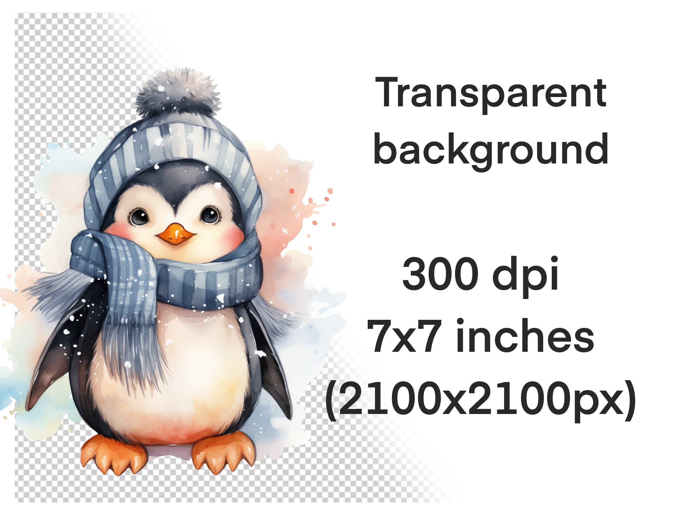 Cute Penguin PNG Bundle, Digital Penguin Art, Baby Penguin Png ...