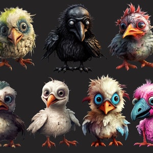Zombie Bird Toy Clipart, Funny Halloween Plush Zombies Birds Breeds ...