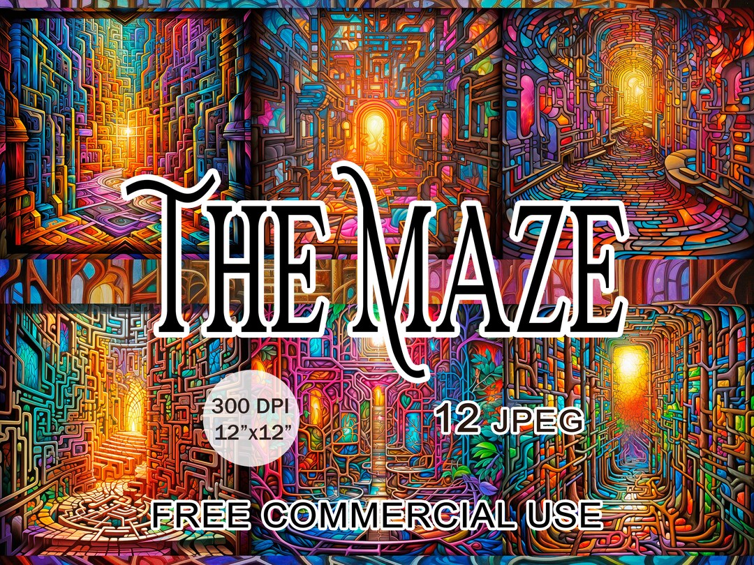The Maze Clipart, Psychedelic Fractal Enchanted World Images Pack ...