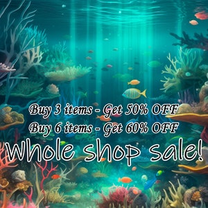 Underwater Clipart, Under the Sea Landscape Jpeg Bundle With Free ...
