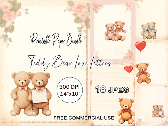 Teddy Bear Writing Paper A+ Bears ... Writing Paper