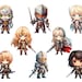 Chibi Knight PNG Bundle, Anime Knights Png, Manga Knight Clipart, Anime ...