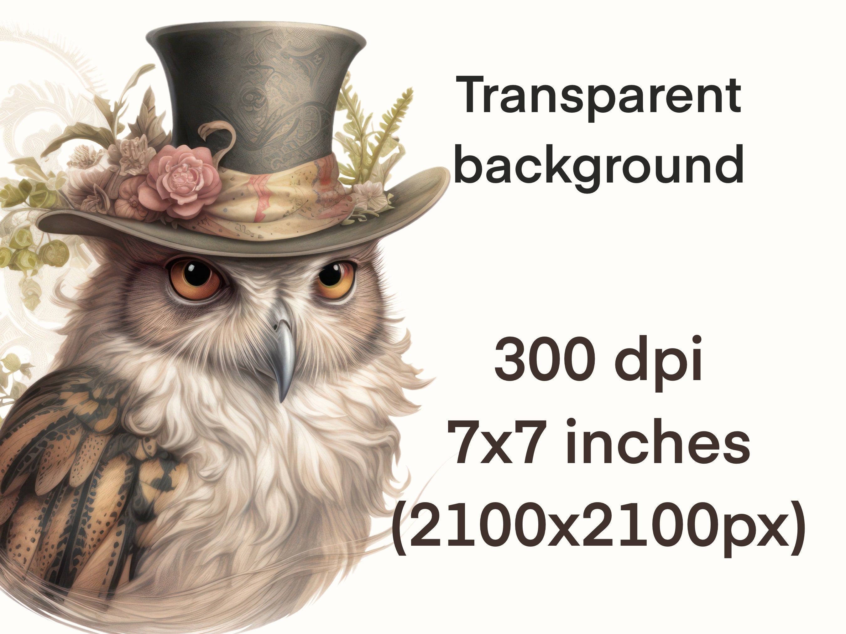 Owl Aristocrat Png Watercolor Owl Png Magic Owl Clipart Owl - Etsy