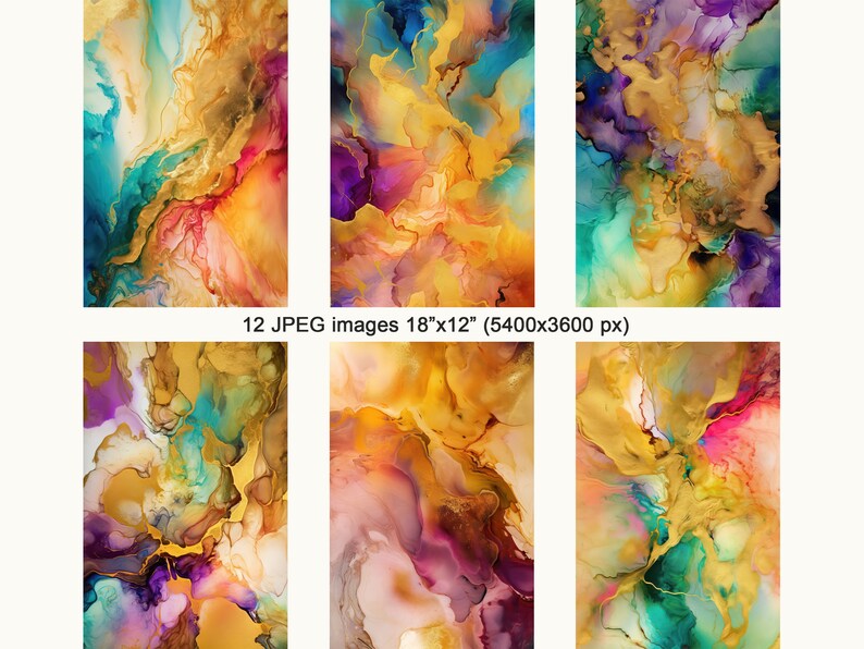 Iridescent Clipart Rainbow Background Alcohol Ink Clipart - Etsy