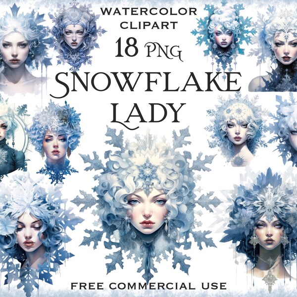 Winter Lady Clipart - Etsy