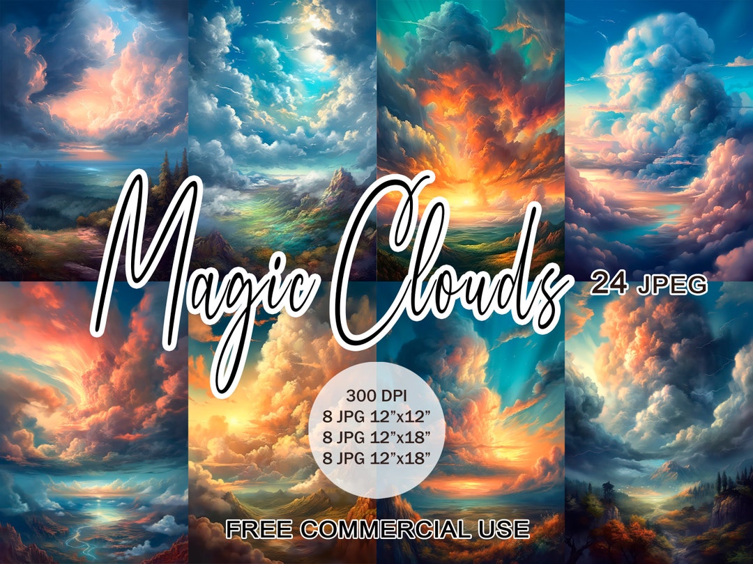 Magic Clouds Clipart, Fantasy Sky Background Landscape Images, Free ...