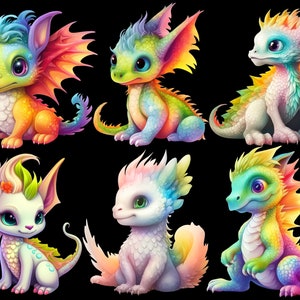 Rainbow Magic Creatures Clipart, Fantasy Mythical Animals Cute Images ...