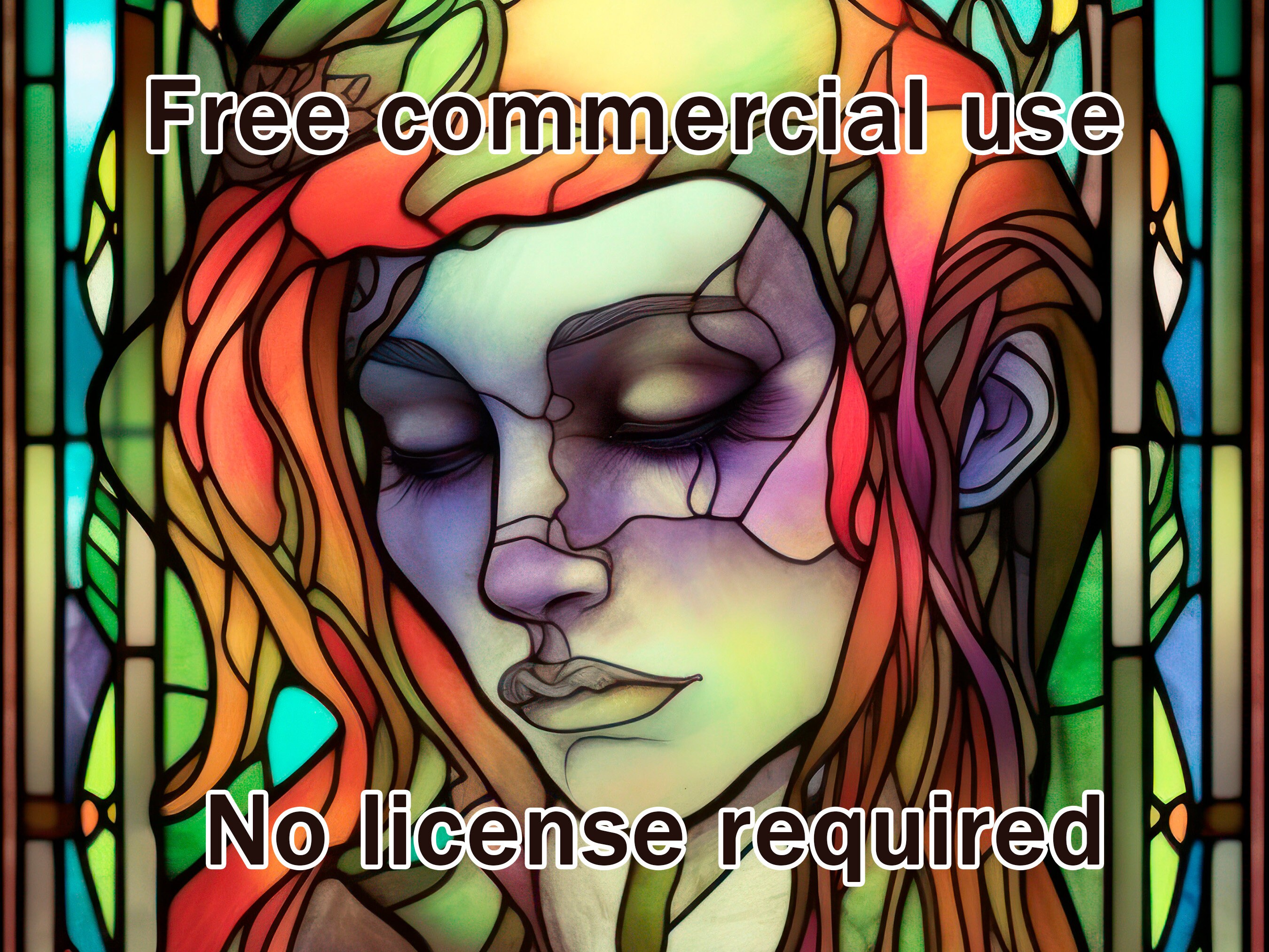 Zombie Princess Clipart, Stained Glass Halloween Horror Digital Paper ...