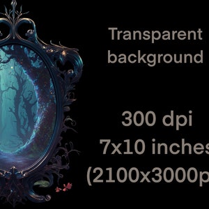 Through the Looking Glass, Magic Mirror Png, Misty Forest Clipart ...