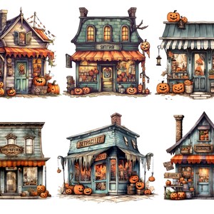Vintage Halloween Shop Png Bundle, Spooky Season Store Images, Retro ...