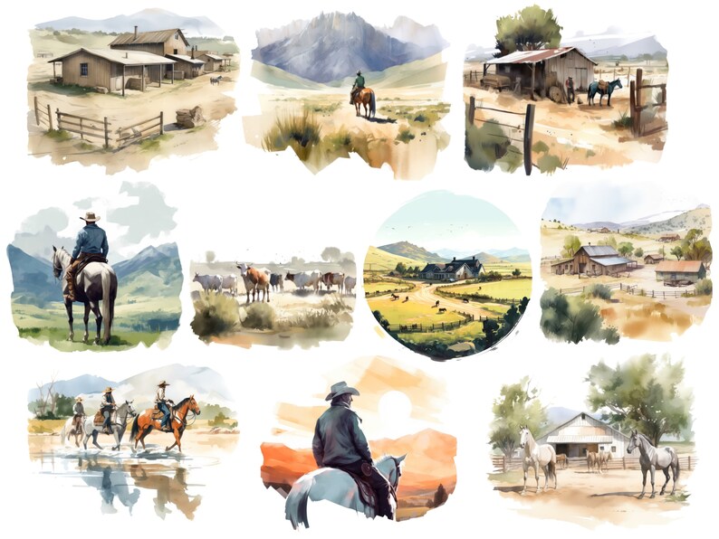 Western Ranch Png Western Graphics Horse Painting Png - Etsy