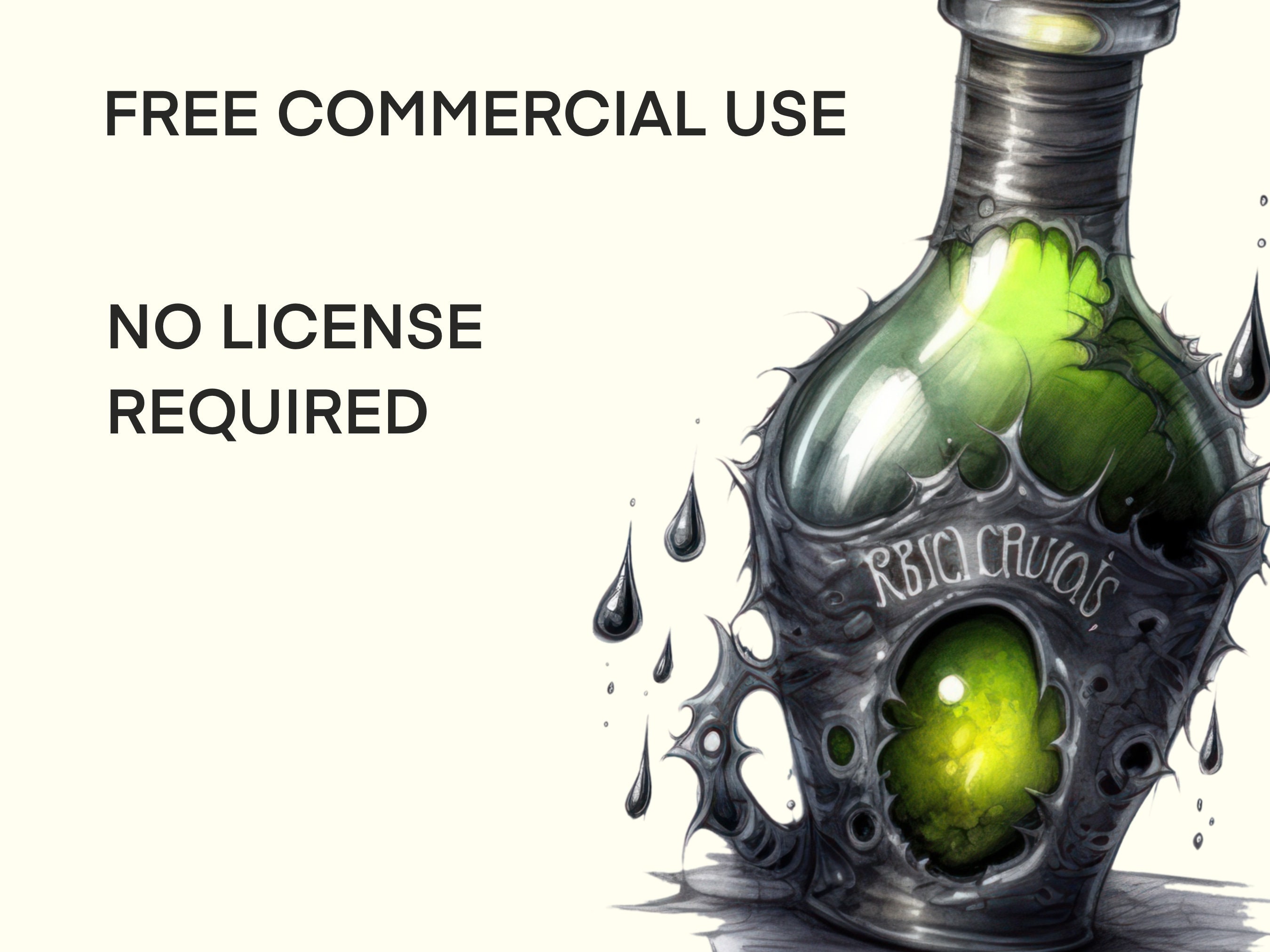Magic Potion Clipart, Witch & Wizard Fantasy Apothecary Bottles ...