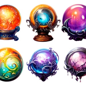 Magic Orb Clipart, Witch & Wizard Spiritual Crystal Orb Png Images ...