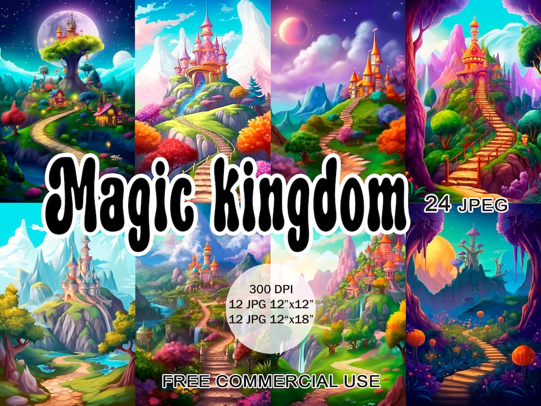 Magic Kingdom Fantasy Landscape Clipart, Fairytale Medieval Castle ...