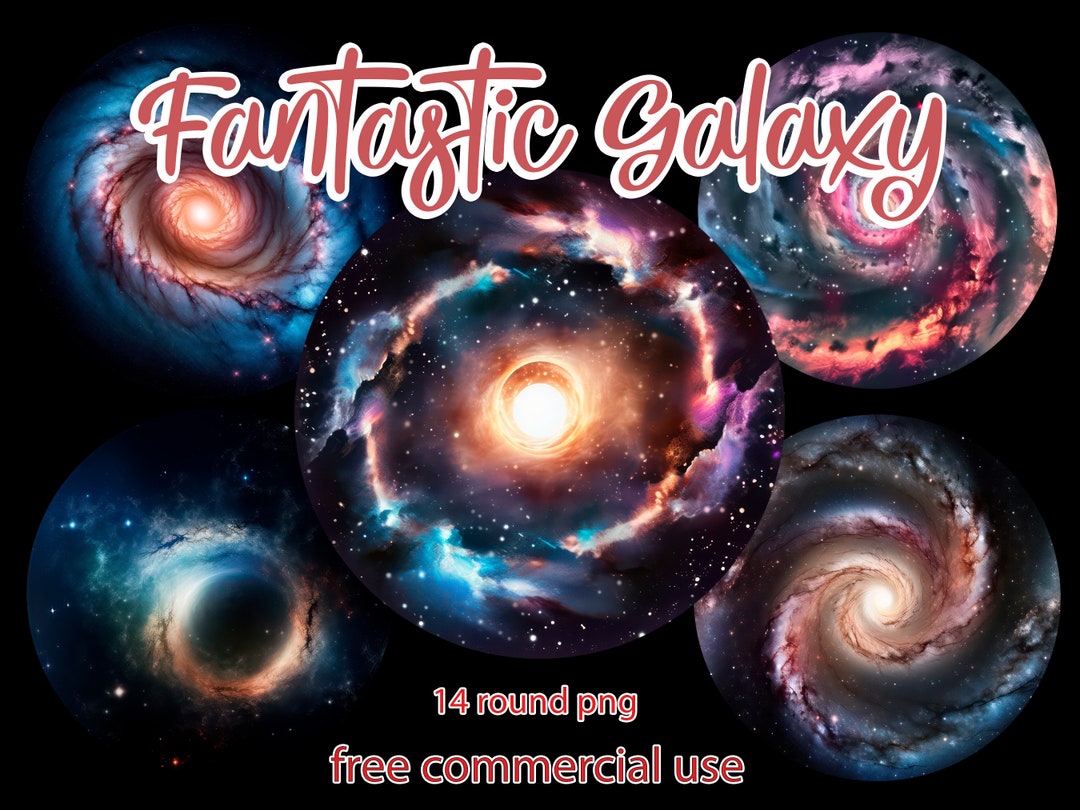 Round Galaxy Png, Space & Stars Png Images Bundle, Celestial Fractal ...