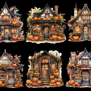Cottagecore Halloween Shop Png Bundle, Halloween Clipart, Spooky Season ...