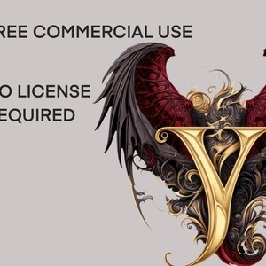 Demonic Gothic Alphabet Clipart, Dark Aesthetic Letters Png Bundlle ...