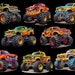 Fire Monster Truck PNG Bundle, Monster Truck Clipart, Big Car Clipart ...
