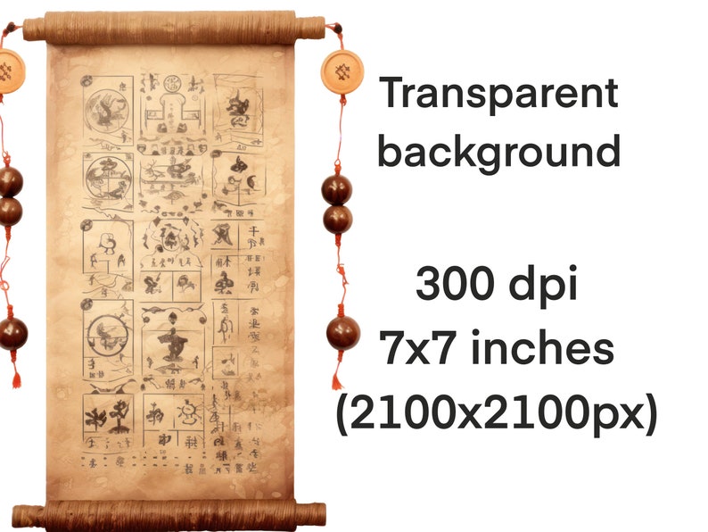 Ancient Scroll Clipart, Witchcraft Scrolls Png Bundle, Witchcraft ...
