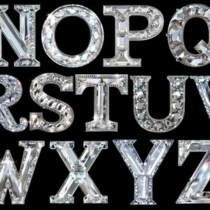 Diamond Alphabet PNG Bundle, Diamond Letters Png, Digital Alphabet ...