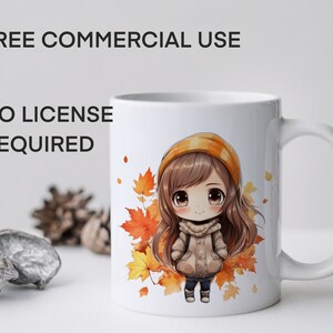 Fall Girl Chibi Clipart, Autumn Kawaii Clipart, Fall Kawaii Anime Png ...