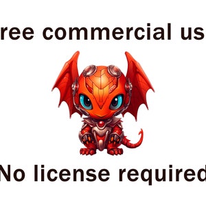 Dragon Robot PNG Bundle, Baby Dragon Clipart, Digital Dragon Art, Cute ...