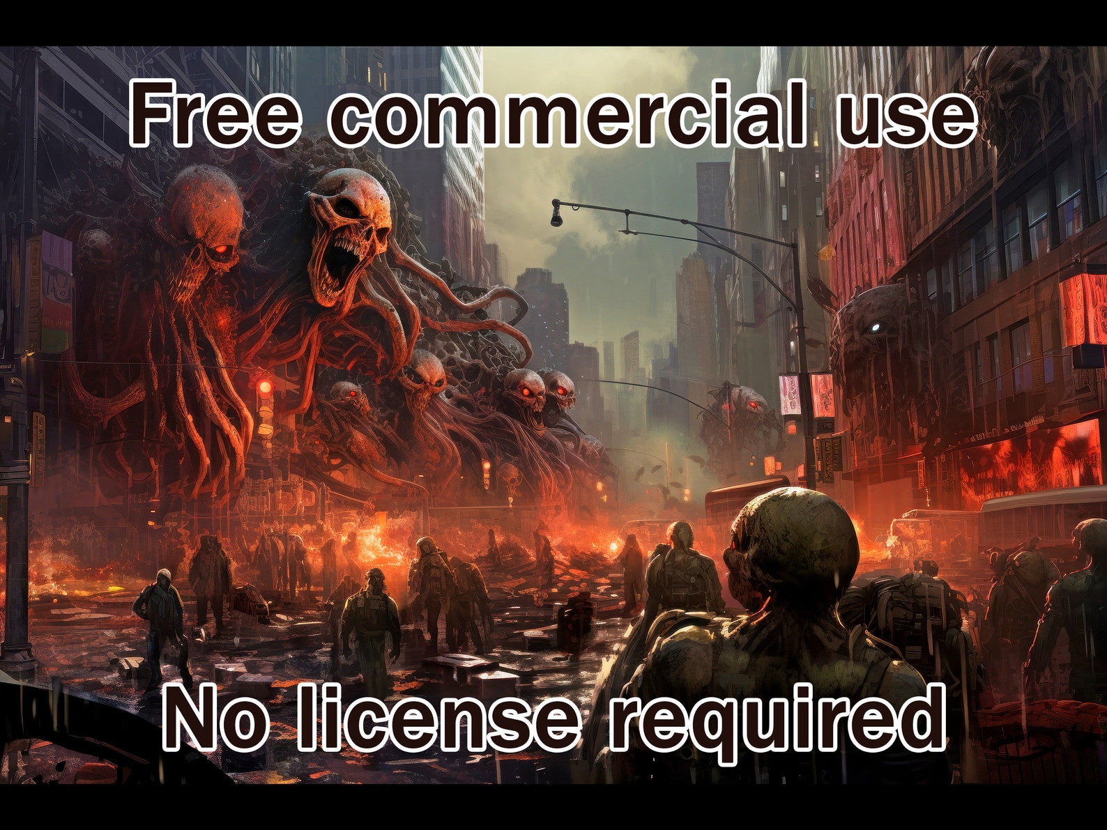 Doomed Metropolis Clipart, Doom Clipart, Digital Demon Art, Post ...