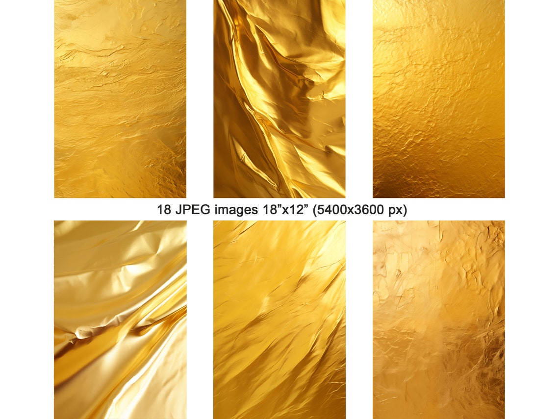 Gold Foil Digital Background Clipart Bundle, Gold Digital Paper Pack ...