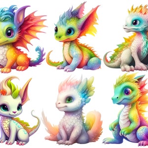 Rainbow Magic Creatures Clipart, Fantasy Mythical Animals Cute Images ...