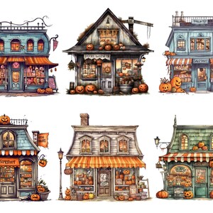 Vintage Halloween Shop Png Bundle, Spooky Season Store Images, Retro ...